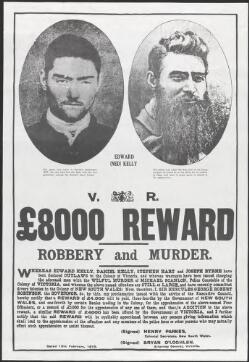 [Wanted poster, offering a reward for information leading to the capture of the Kelly gang ...