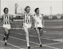 Australian athletes (from left) Graeme Rootham (800 metres), Randal ...