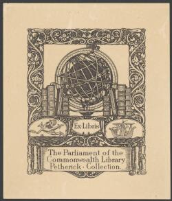 Bookplate for the Petherick Collection at the Parliament of the ...