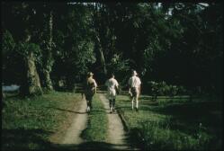Dr Roy Scragg and others (walking away from the camera) at Kieta ...