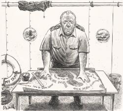 [Arne Rinnan, Captain of the Norwegian ship the Tampa, who rescued 438 ...