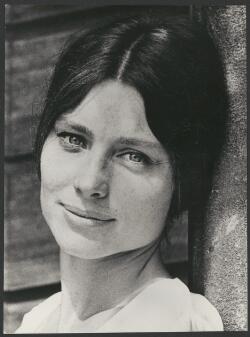 Portrait of Lisa Harrow, actress in the Royal Shakespeare Company ...