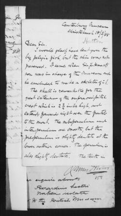 F Hutton (Christchurch) and James Hector