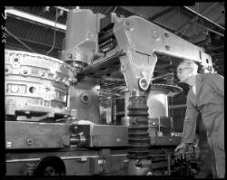 Working on the Atar Jet Engine housing at the Commonwealth Aircraft ...