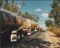 Shell road train from Alice Springs, near Darwin, Northern Territory ...