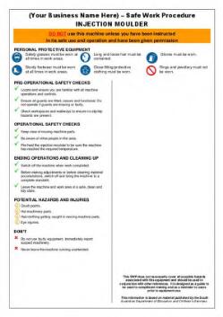 Sample safe work procedures