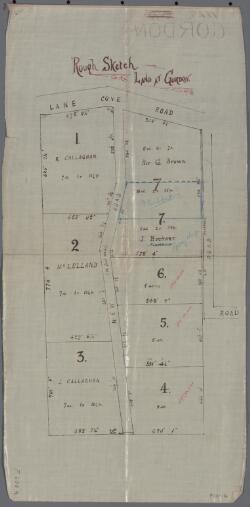 Rough sketch land at Gordon [cartographic material].