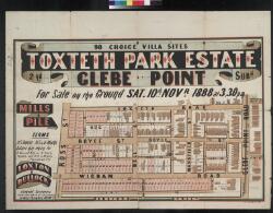 Toxteth Park estate, Glebe Point [cartographic material] : 2nd subn ...