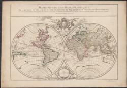 Mappe-monde geo-hydrographique, ou description generale du globe terrestre et aquatique, en deux ...