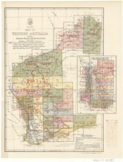 Map of Western Australia showing statistical districts, sub-districts ...