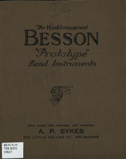 The world-renowned Besson "Prototype" band instruments.