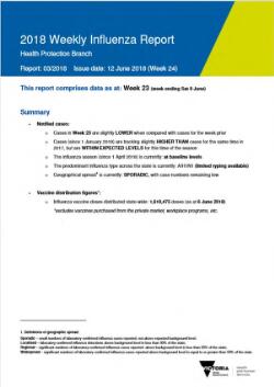 Weekly influenza report.