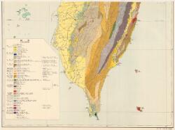 Geologic map of Taiwan =Taiwan di zhi tu