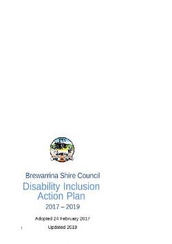 Disability Inclusion Action Plan 2017-2019