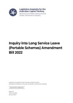 Inquiry into Long Service Leave (Portable Schemes) Amendment Bill 2022.