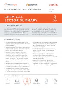Chemical sector summary.