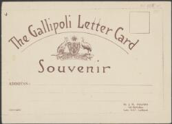 The Gallipoli letter card : souvenir
