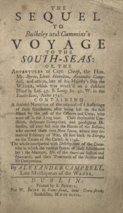 The sequel to Bulkeley and Cummins's voyage to the South-seas, or, The ...