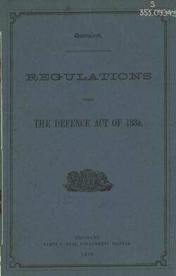 Regulations under the Defence Act of 1884.