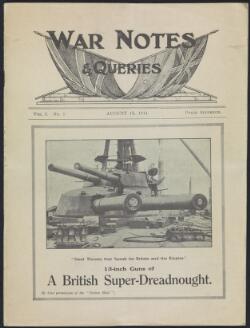 Issue Vol 1, No 1. August 15th 1914