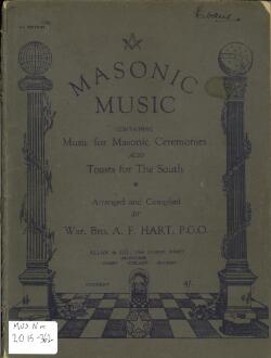 Masonic music : containing music for Masonic ceremonies also toast for ...