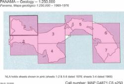 Panamá, mapa geológico 1:250.000