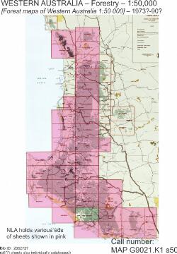 [Forest maps of Western Australia 1:50 000] [cartographic material]