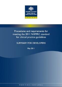 Procedures and requirements for meeting the 2011 NHMRC standard for ...
